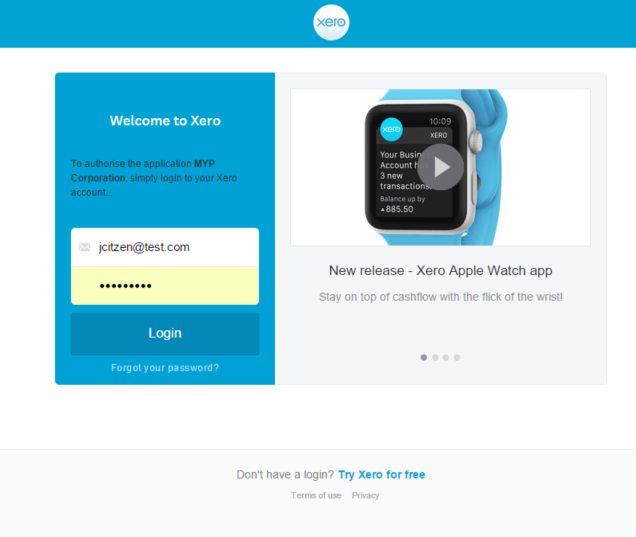 Xero support documentation - MYP